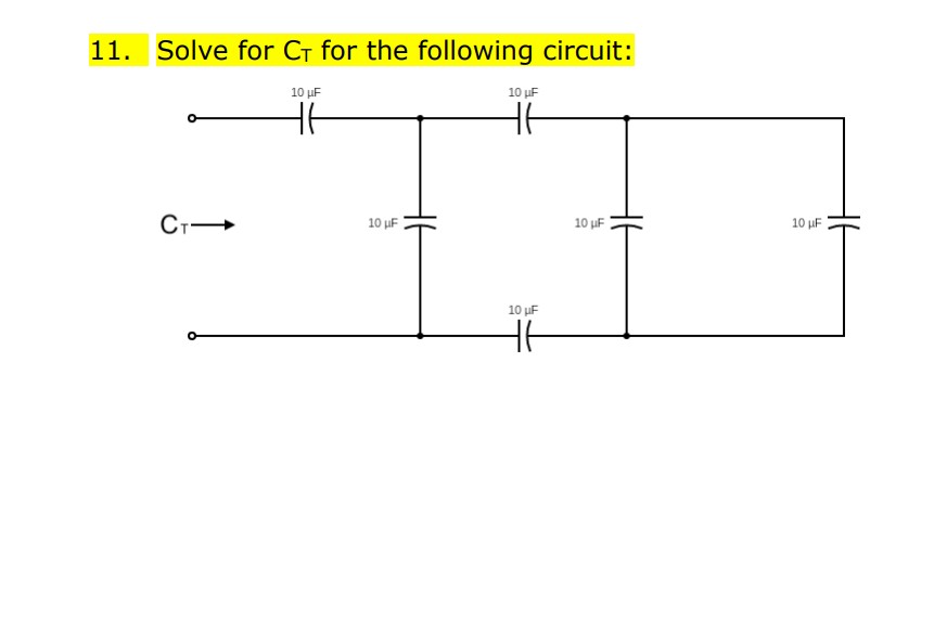 Solved 1. Solve for CT for the following circuit: | Chegg.com