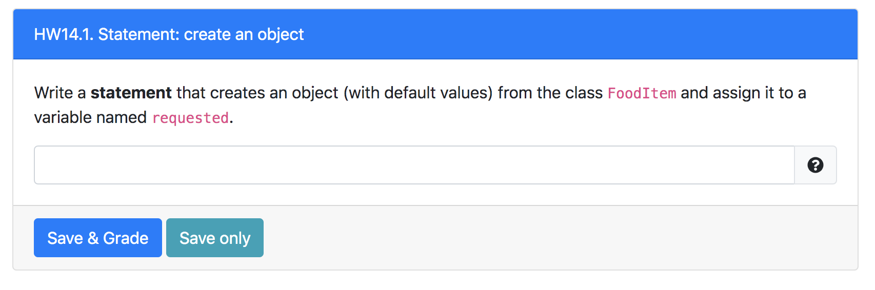 Solved Hw14 1 Statement Create An Object Write A Statem