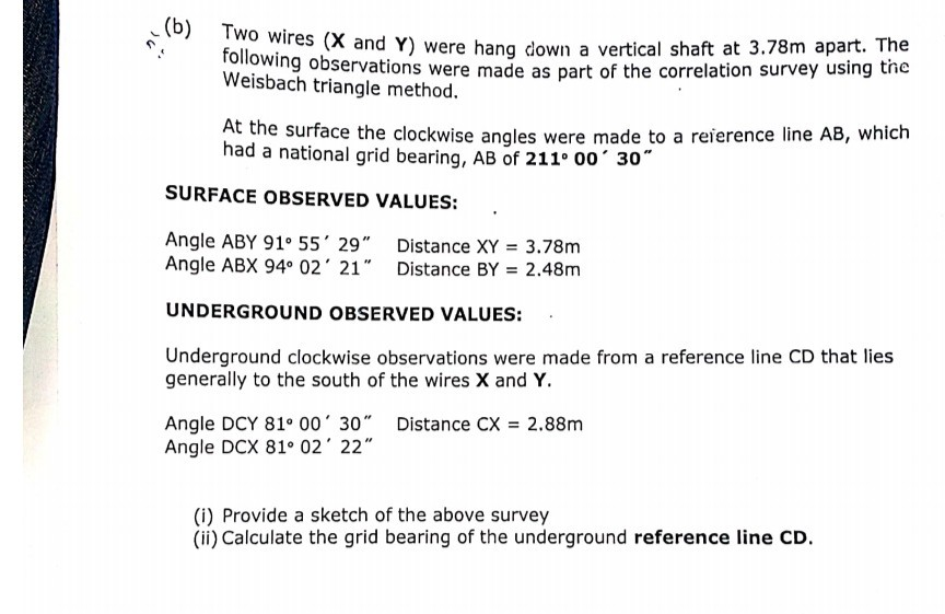 (6) Wo wires (X and Y were hang down a vertical shaft | Chegg.com