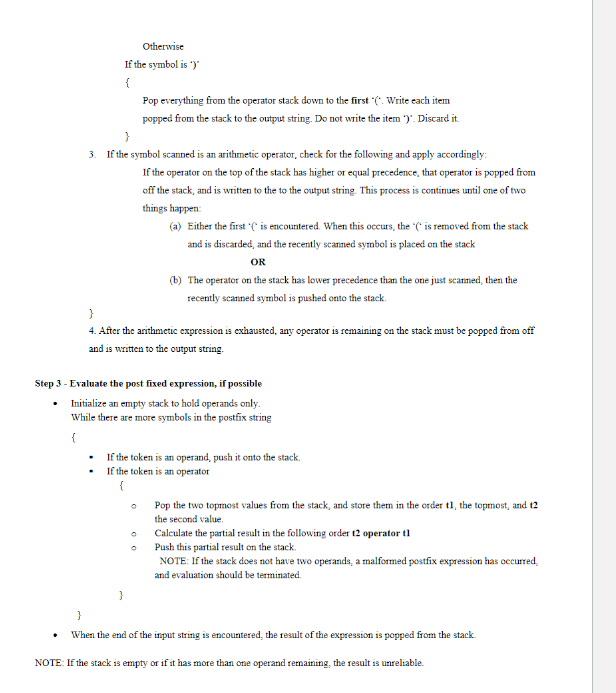 Solved The concept of stack is extremely important in | Chegg.com