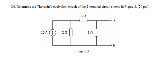 Solved Q4. Determine the Thevenin's equivalent circuit of | Chegg.com