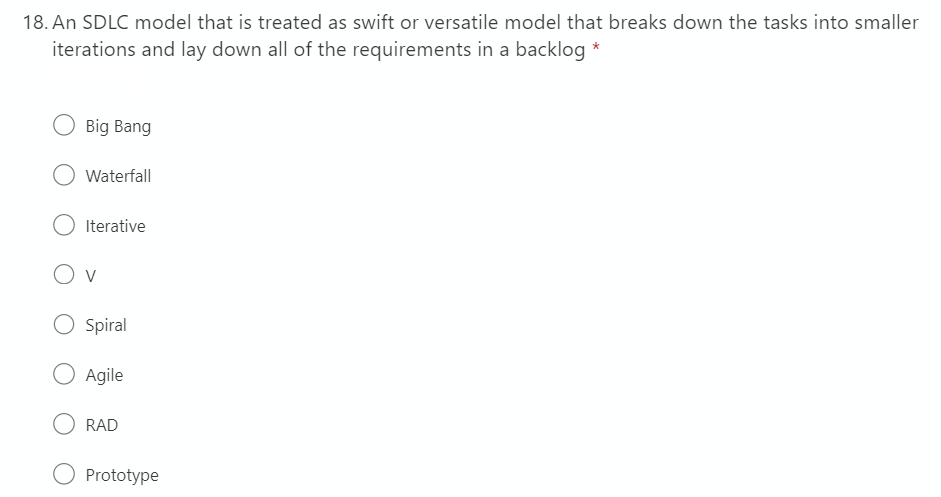 Solved 13. An SDLC model that tests and validates each phase | Chegg.com
