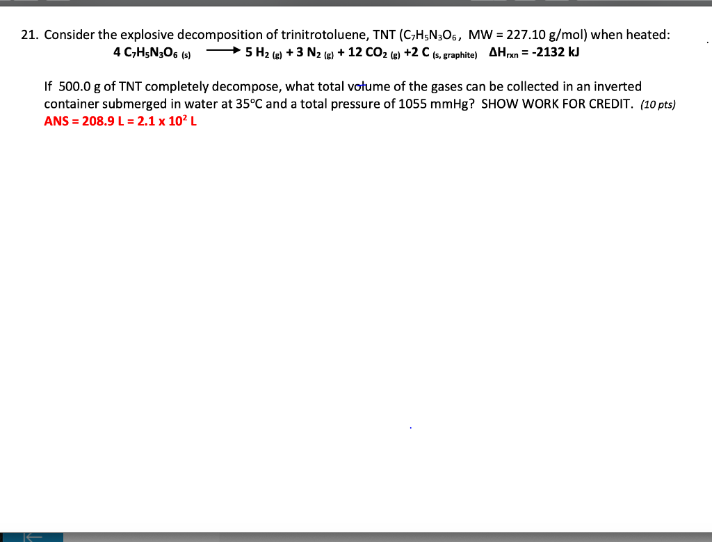Solved 21. Consider the explosive decomposition of | Chegg.com