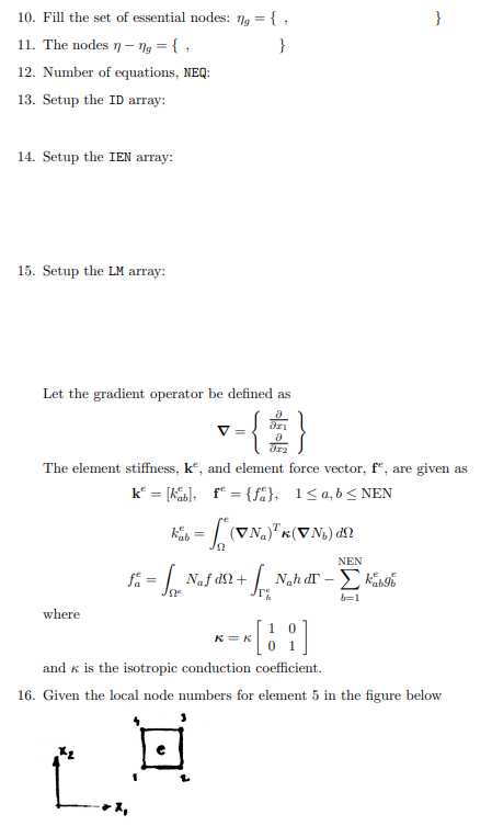 Subject Finite Element Formulation Of A Steady State