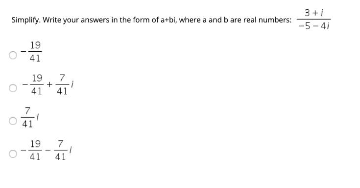 Solved Simplify. Write your answers in the form of a+bi, | Chegg.com