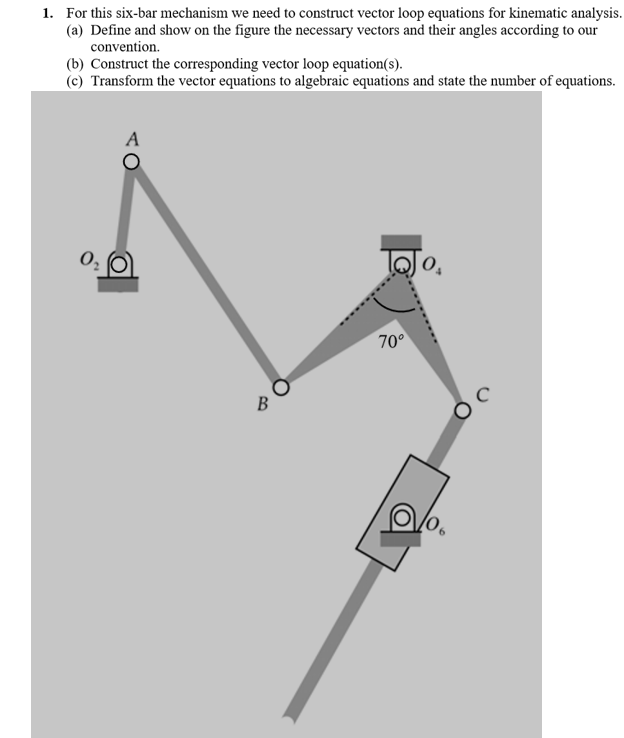 Solved For this six-bar mechanism we need to construct | Chegg.com