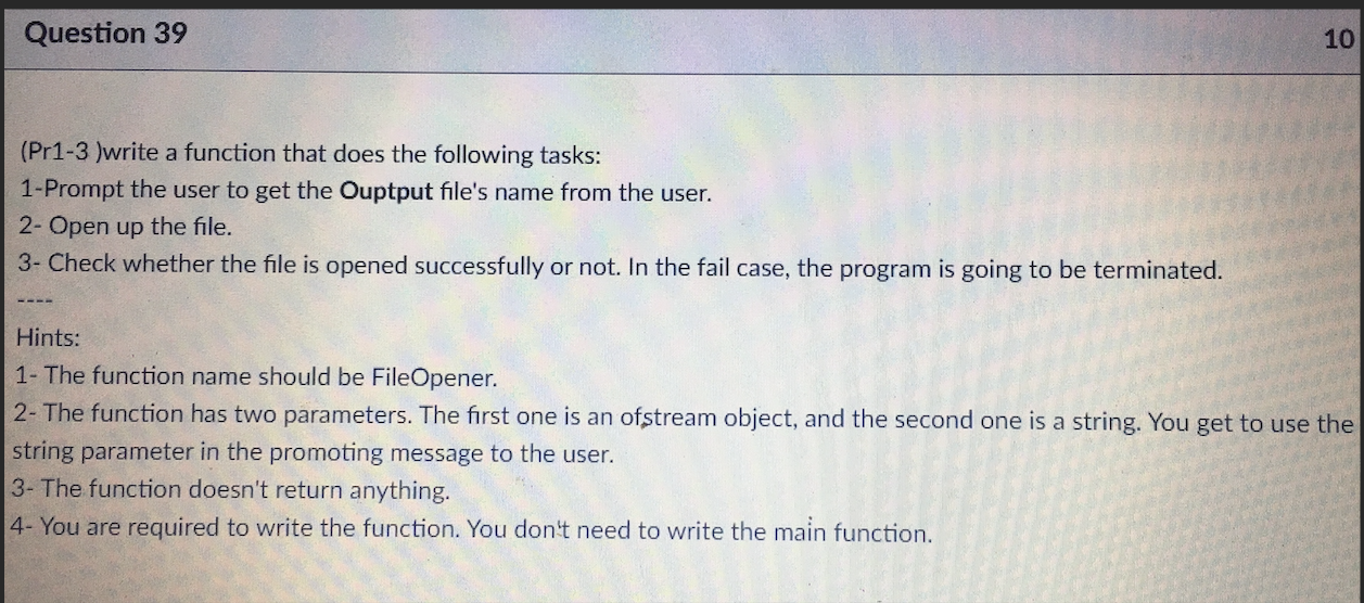 Solved Question 40 5 pts (Pr2-2) Write a function that swaps | Chegg.com