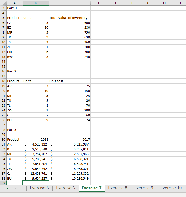 Solved Use an array to calculate the unit price of each item | Chegg.com