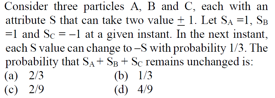 Solved Consider three particles A,B ﻿and C, ﻿each with | Chegg.com