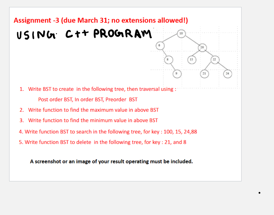Solved Assignment -3 (due March 31; no extensions allowed!) | Chegg.com