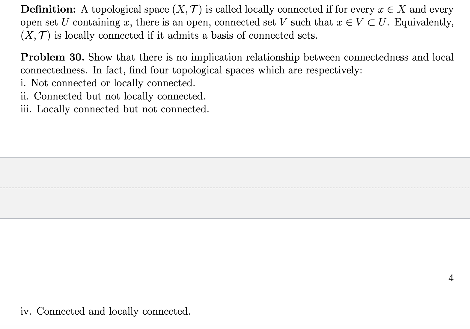 Solved Definition: A topological space (x,T) ﻿is called | Chegg.com