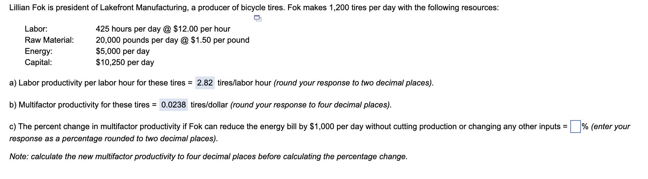 Solved Lillian Fok is president of Lakefront Manufacturing, | Chegg.com