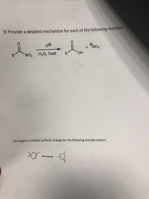 Solved 9) Provide a detailed mechanism for each of the | Chegg.com