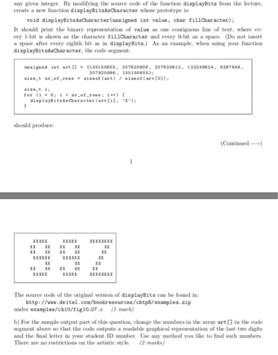 Solved any given integer. By modifying the source code of | Chegg.com