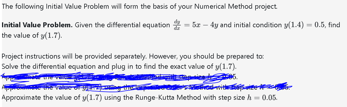 Solved The following Initial Value Problem will form the | Chegg.com