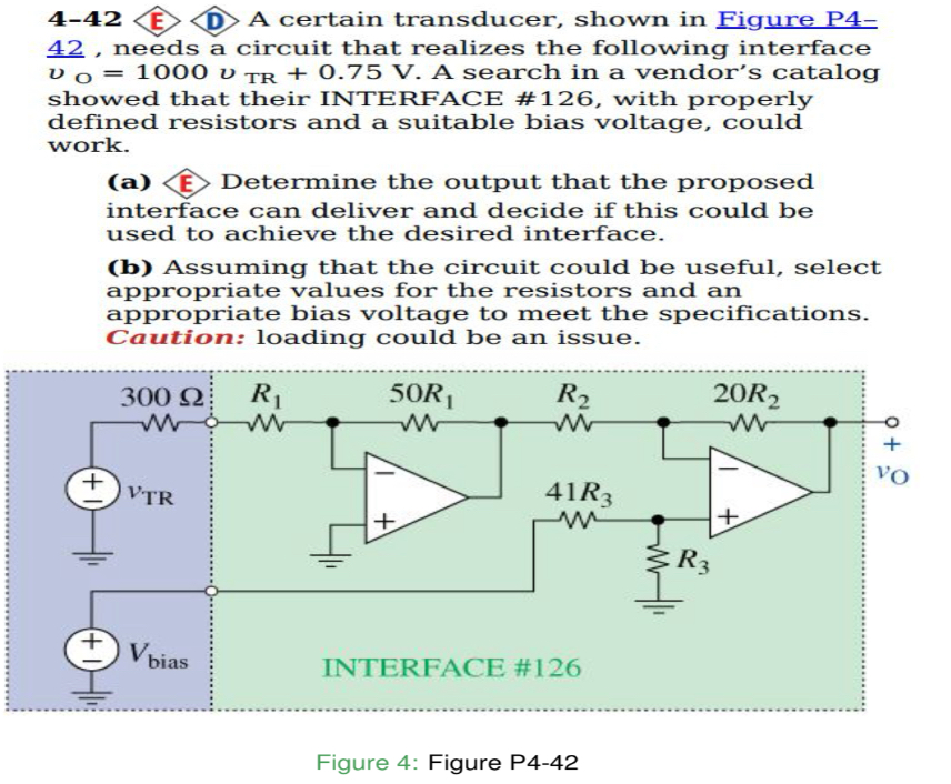 Solved 4-42 1 (D) ﻿A certain transducer, shown in Figure | Chegg.com