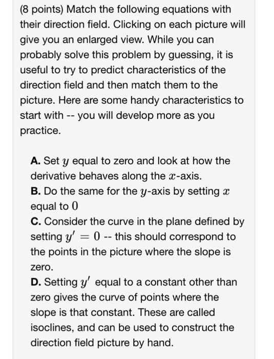 Solved (8 points) Match the following equations with their | Chegg.com