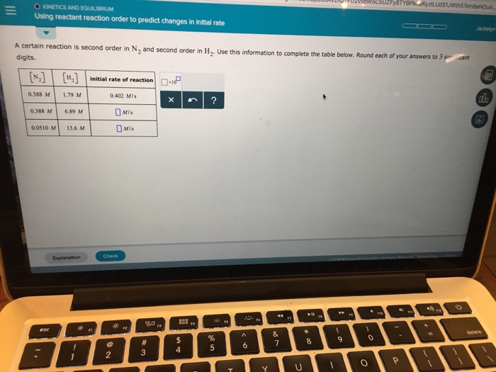 Solved O KINETICS AND EQUILIBRIUM Using reactant reaction | Chegg.com