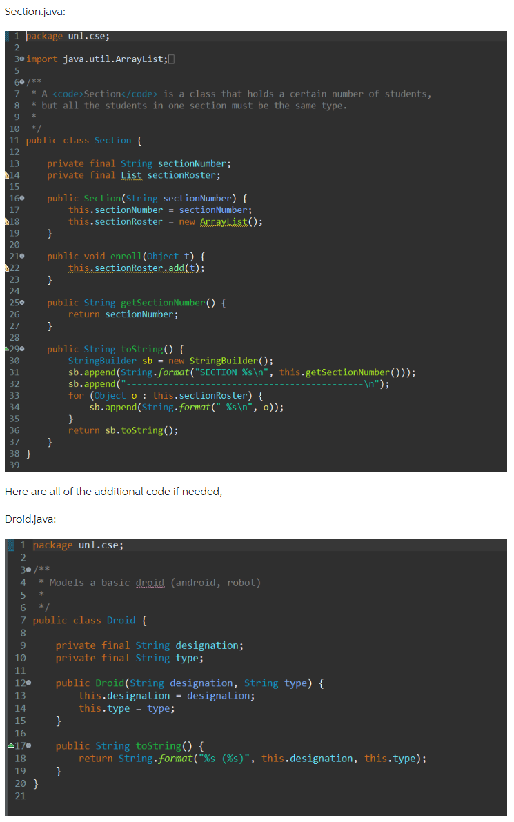 Solved Once parameterized, the type T can now be used in the | Chegg.com