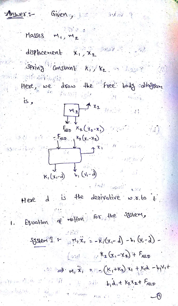 5) 4) Model the linearized system in Simulink and | Chegg.com