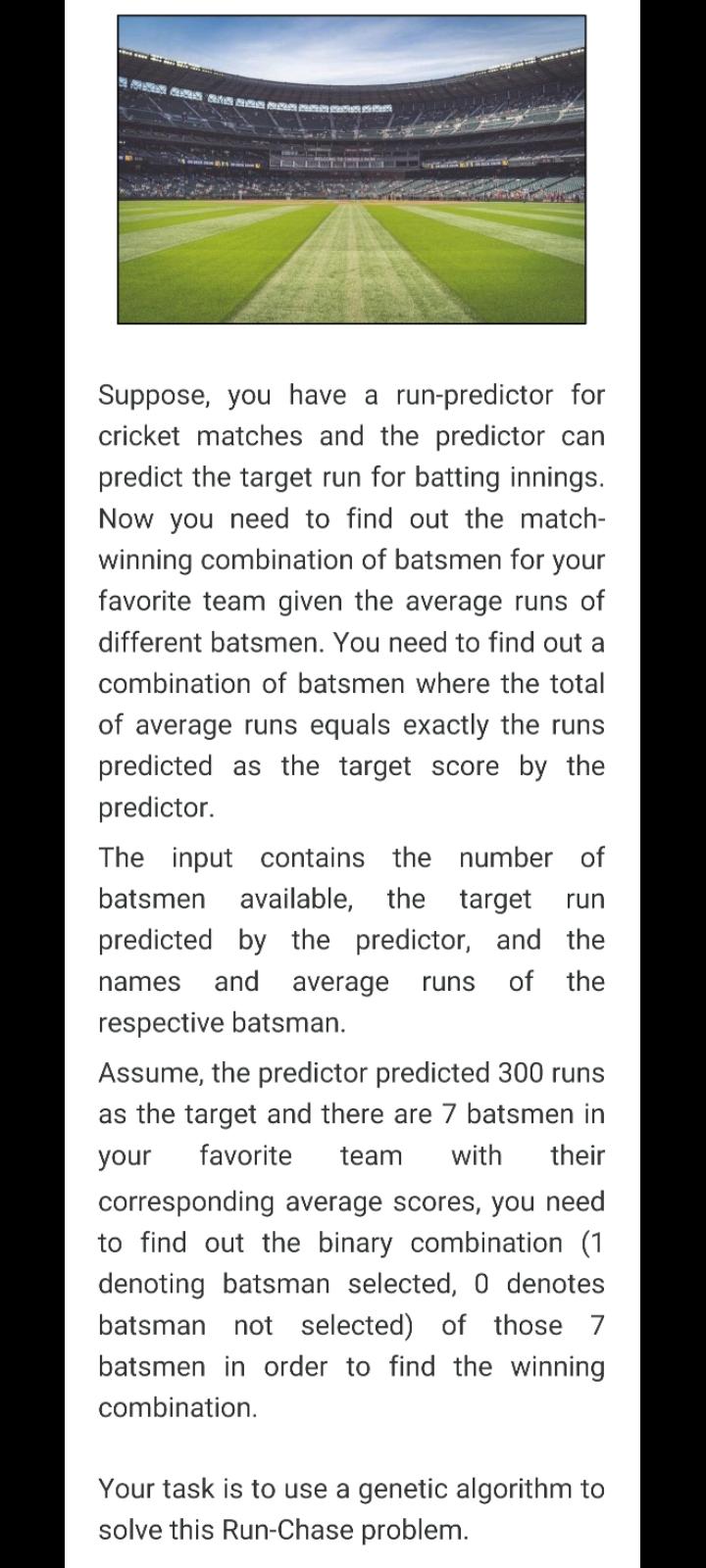 Solved "Artificial Intelligence : Genetic Algorithm Solve | Chegg.com