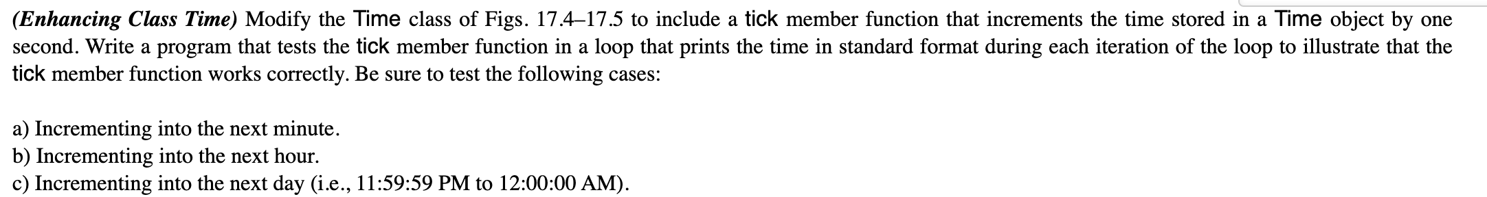 Solved Enhancing Class Time Modify The Time Class Of Figs 1530