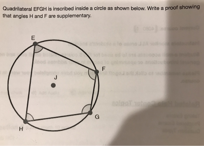 Solved Quadrilateral EFGH is inscribed inside a circle as | Chegg.com