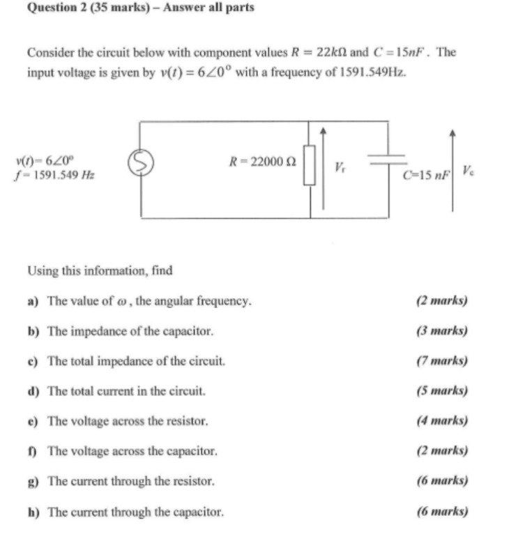 Solved Consider the circuit below with component values | Chegg.com
