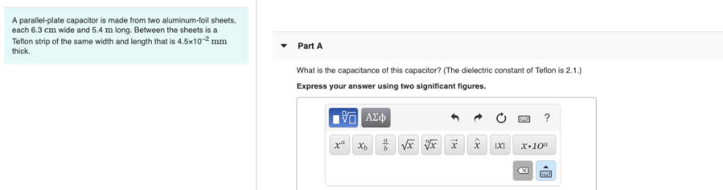 Solved A parallel-plate capacitor is made from two | Chegg.com