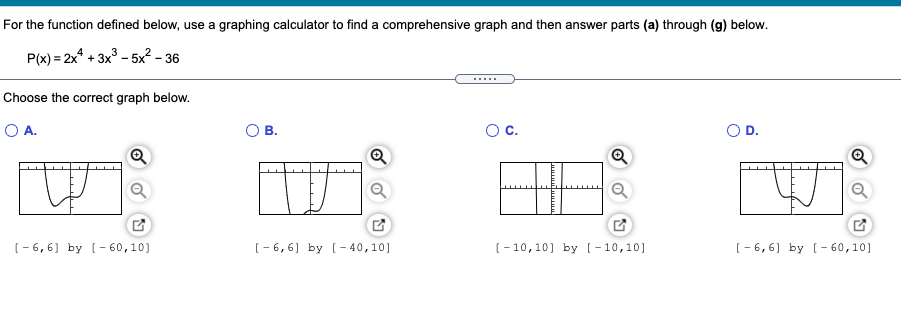 Solved For the function defined below, use a graphing | Chegg.com
