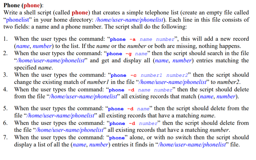 Q-Write generalized bash-shell scripts that are able | Chegg.com