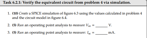 Solved Create a SPICE simulation of figure 6.3 using the | Chegg.com