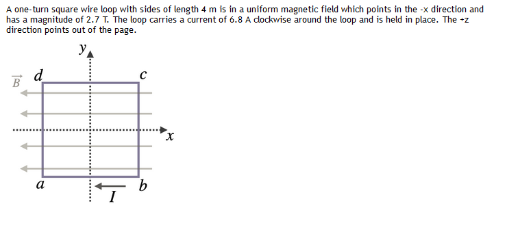 Solved A one-turn square wire loop with sides of length 4 m | Chegg.com