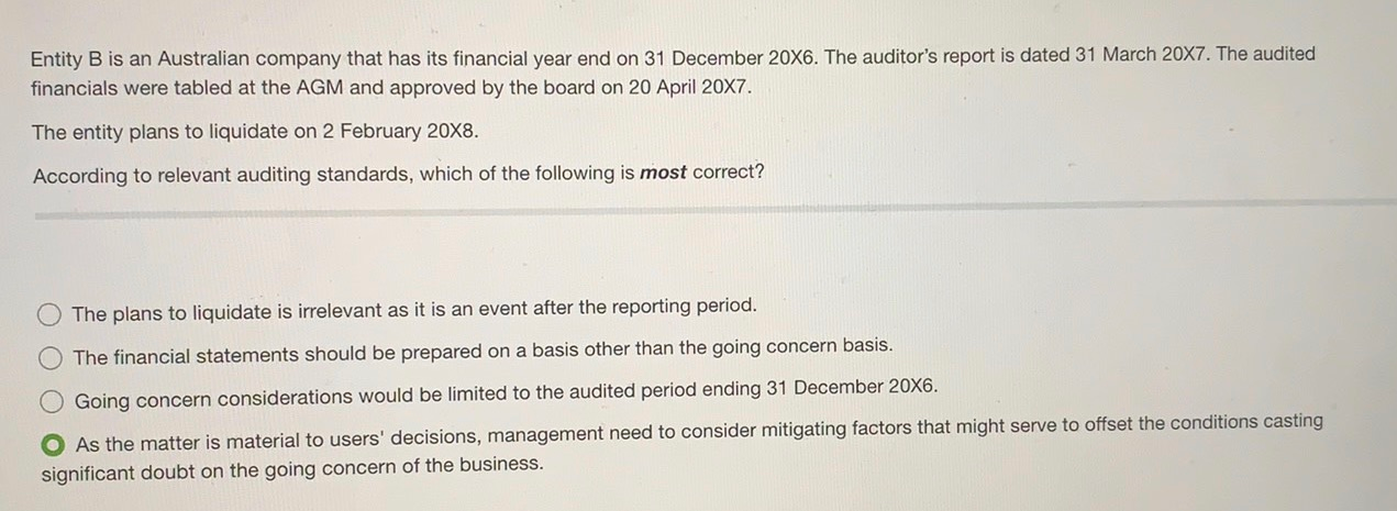 Solved Entity B is an Australian company that has its | Chegg.com