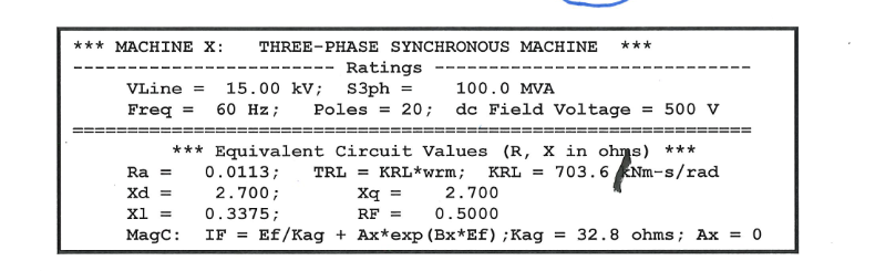 Solved *** MACHINE X: THREE-PHASE SYNCHRONOUS MACHINE | Chegg.com