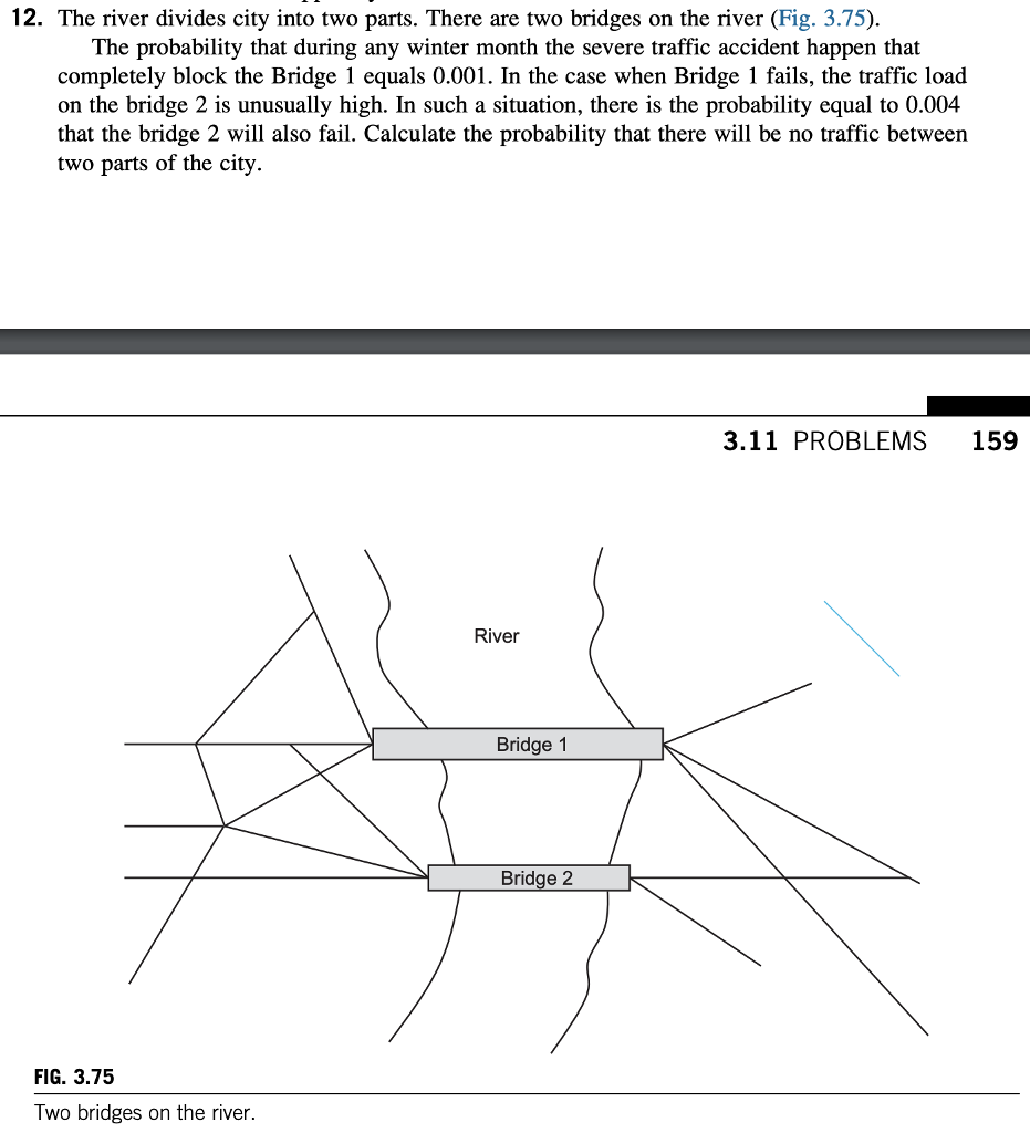 Solved 12. The river divides city into two parts. There are | Chegg.com