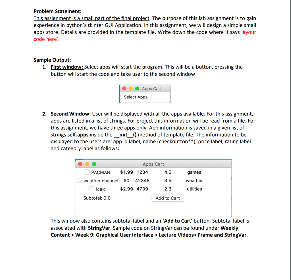 Solved Problem Statement: This assignment is a small part of | Chegg.com