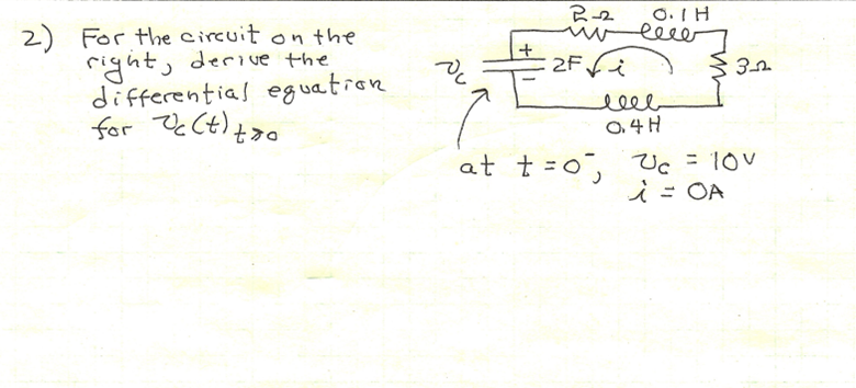 Solved For the circuit on the right, derive the differential | Chegg.com