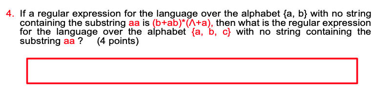 Solved If a regular expression for the language over the | Chegg.com
