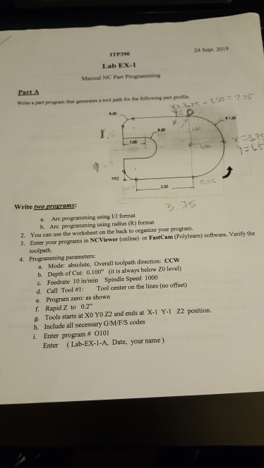 24 Sept. 2019 ITP30 Lab EX-1 Manual NC Part | Chegg.com 24 Sept. 2019 ITP30 Lab EX-1 Manual NC Part | Chegg.com