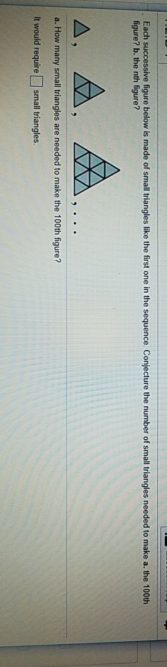 Solved Each successive figure below is made of small | Chegg.com