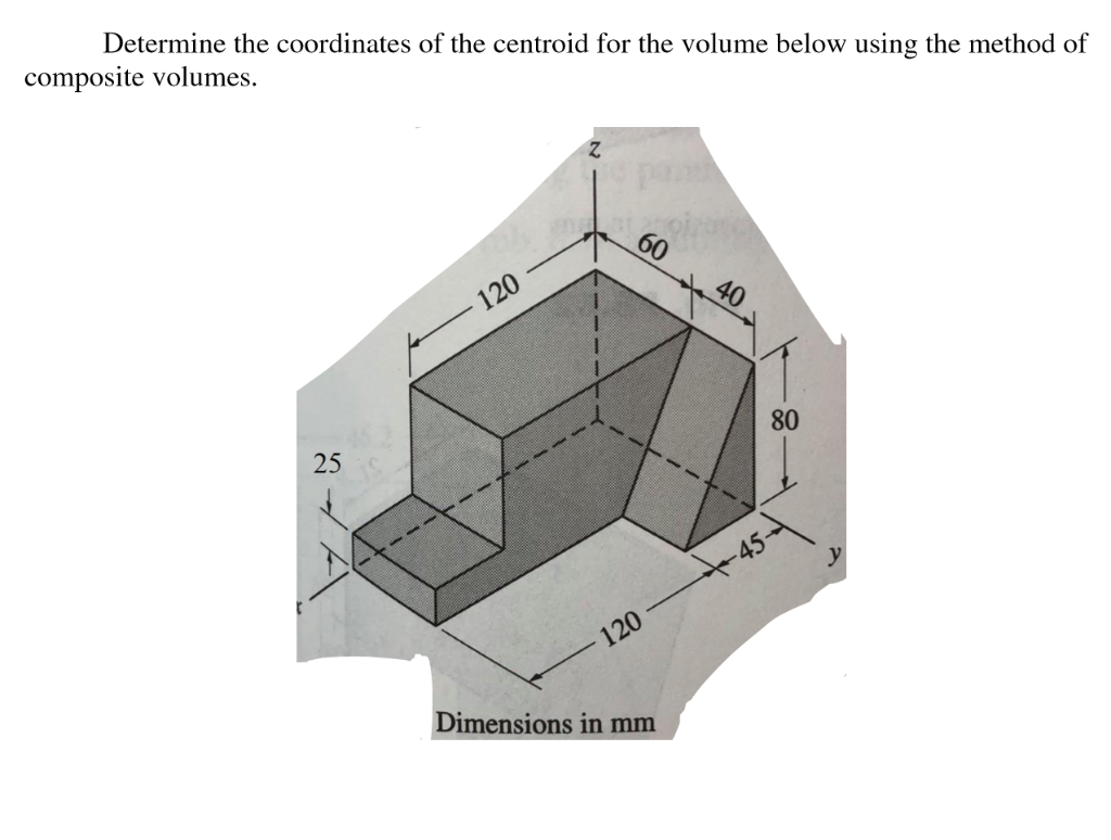 Solved Determine the coordinates of the centroid for the | Chegg.com