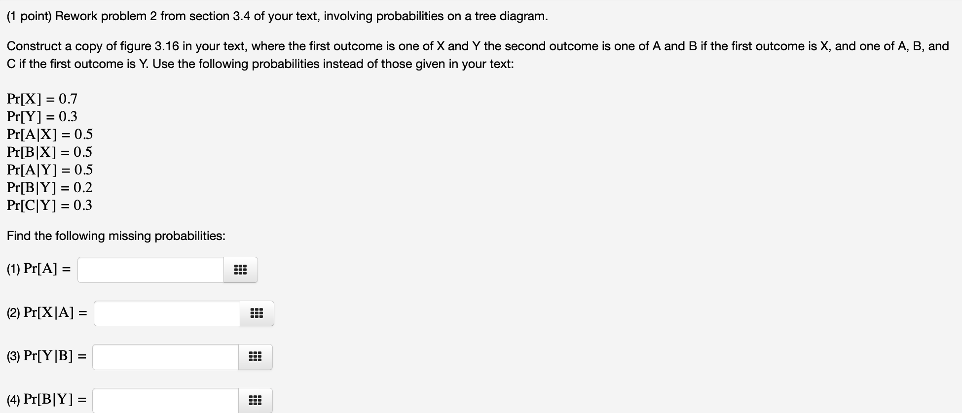 Solved (1 point) Rework problem 2 from section 3.4 of your | Chegg.com