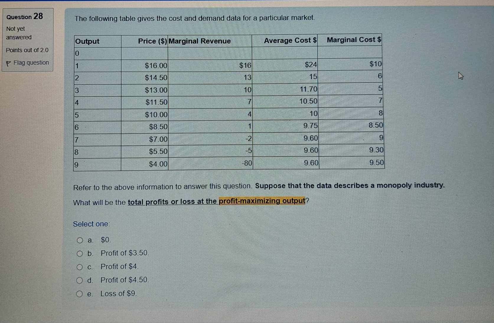 Solved Question 28Not yet answeredPoints out of 2.0Flag | Chegg.com