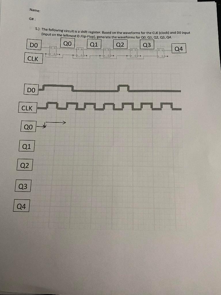 Solved The following circuit is a shift register. Based on | Chegg.com