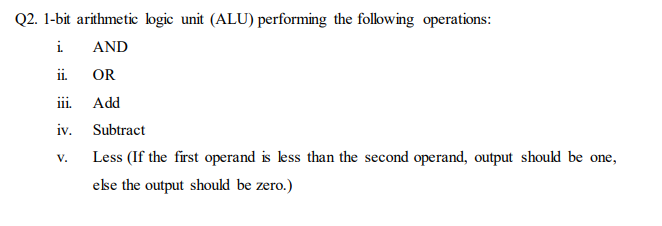 Solved Implement The Logic Functions Using Verilog Question 6522