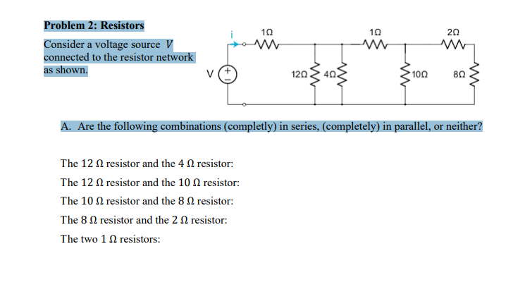 Solved Consider a voltage source V connected to the resistor | Chegg.com