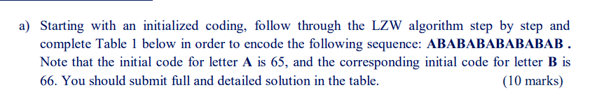 Solved a) Starting with an initialized coding, follow | Chegg.com
