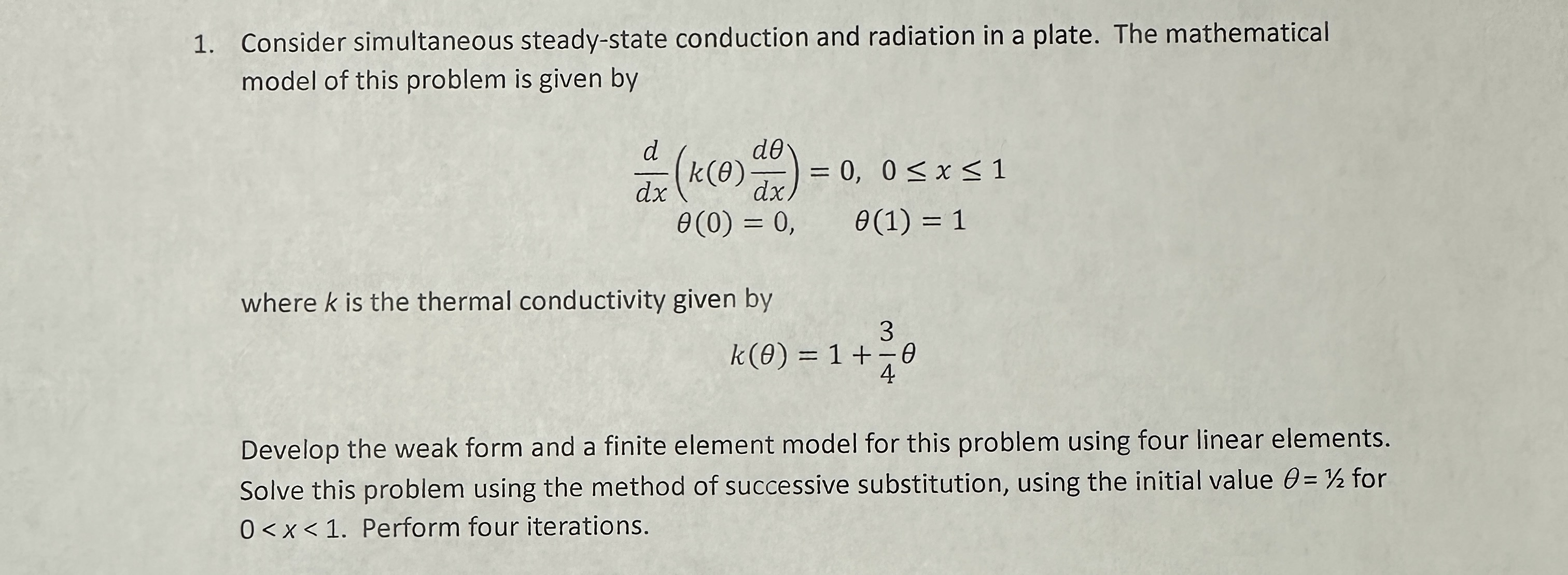 Solved Consider simultaneous steady-state conduction and | Chegg.com