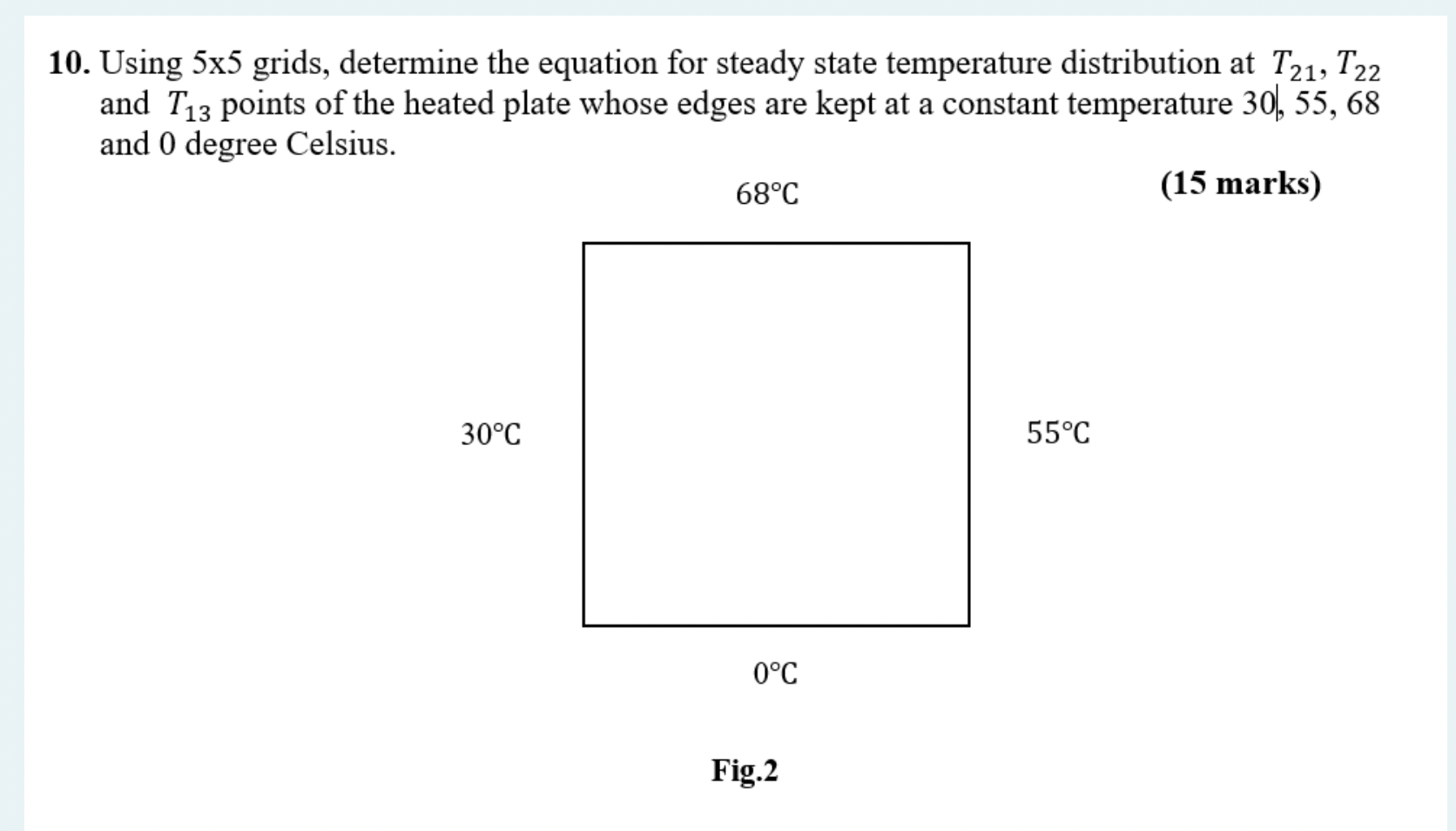 Solved 10. Using 5x5 grids, determine the equation for | Chegg.com